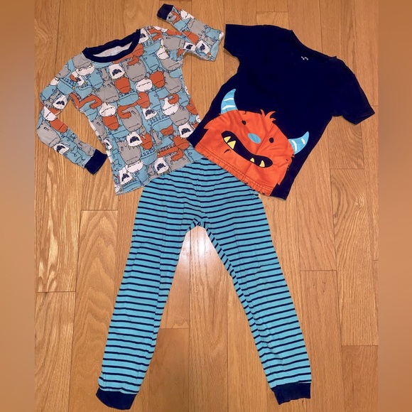 Carter's | Pajamas | Monster Pajama Mix Match Set 3 Pieces | Poshmark